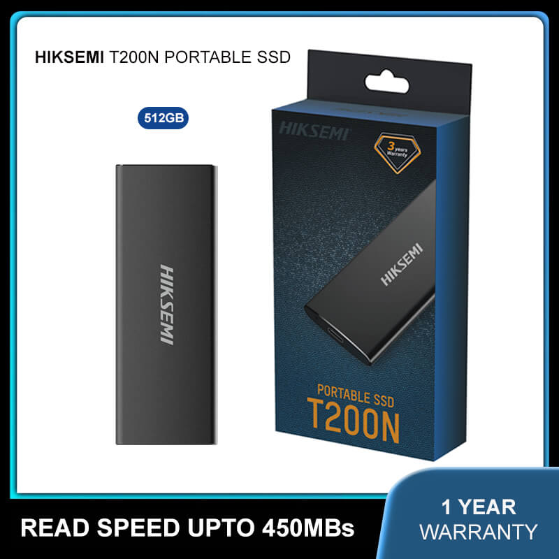 HikSemi 512GB External SSD T200N Portable ssd Speed up to 450MBs ...
