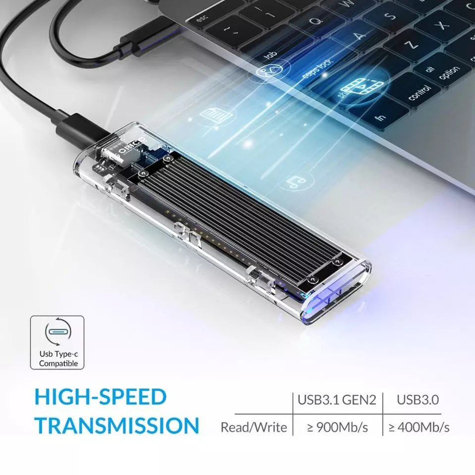 ORICO M2 SSD Case NVME SSD Enclosure M.2 to USB Type C Transparent ... ORICO M2 SSD Case NVME SSD Enclosure M.2 to USB Type C Transparent ...