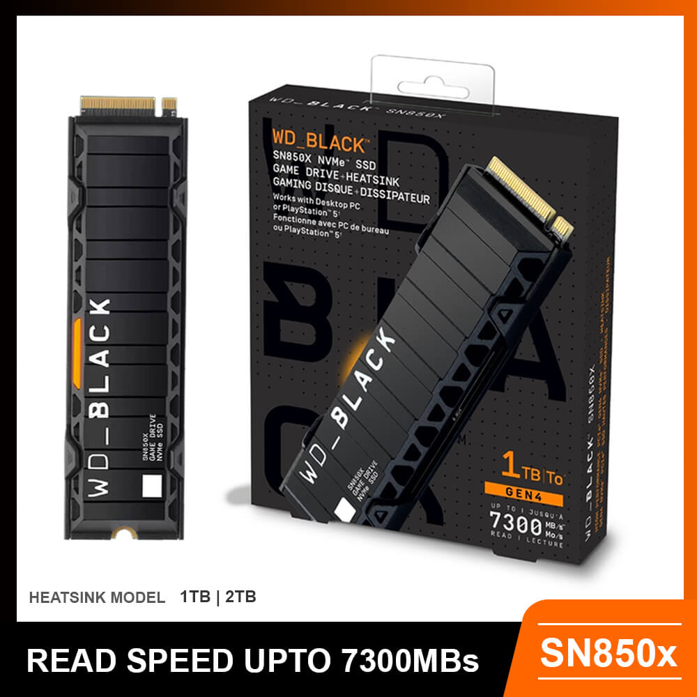 WD Black SN850X with Heatsink 1TB 2TB NVMe SSD speed 7300MBs — PakSell ...