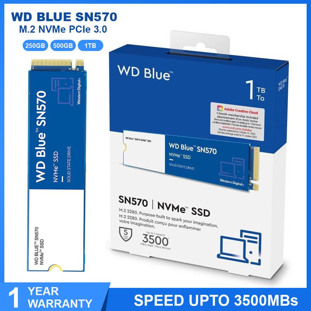 WD Blue SN570 NVMe SSD 1TB 2TB 500GB 250GB Western Digital — Paksell.pk